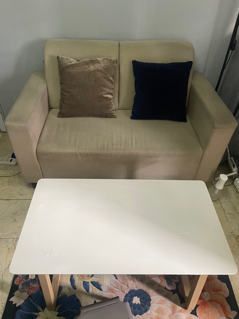 2-Seater Sofa and Center Table set, Furniture & Home Living, Furniture ...