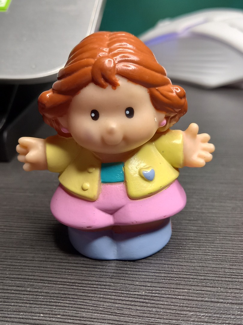 " Mommy Mom Girl Yellow and Pink Outfit " 2000 Mattel Little People 2.2 ...