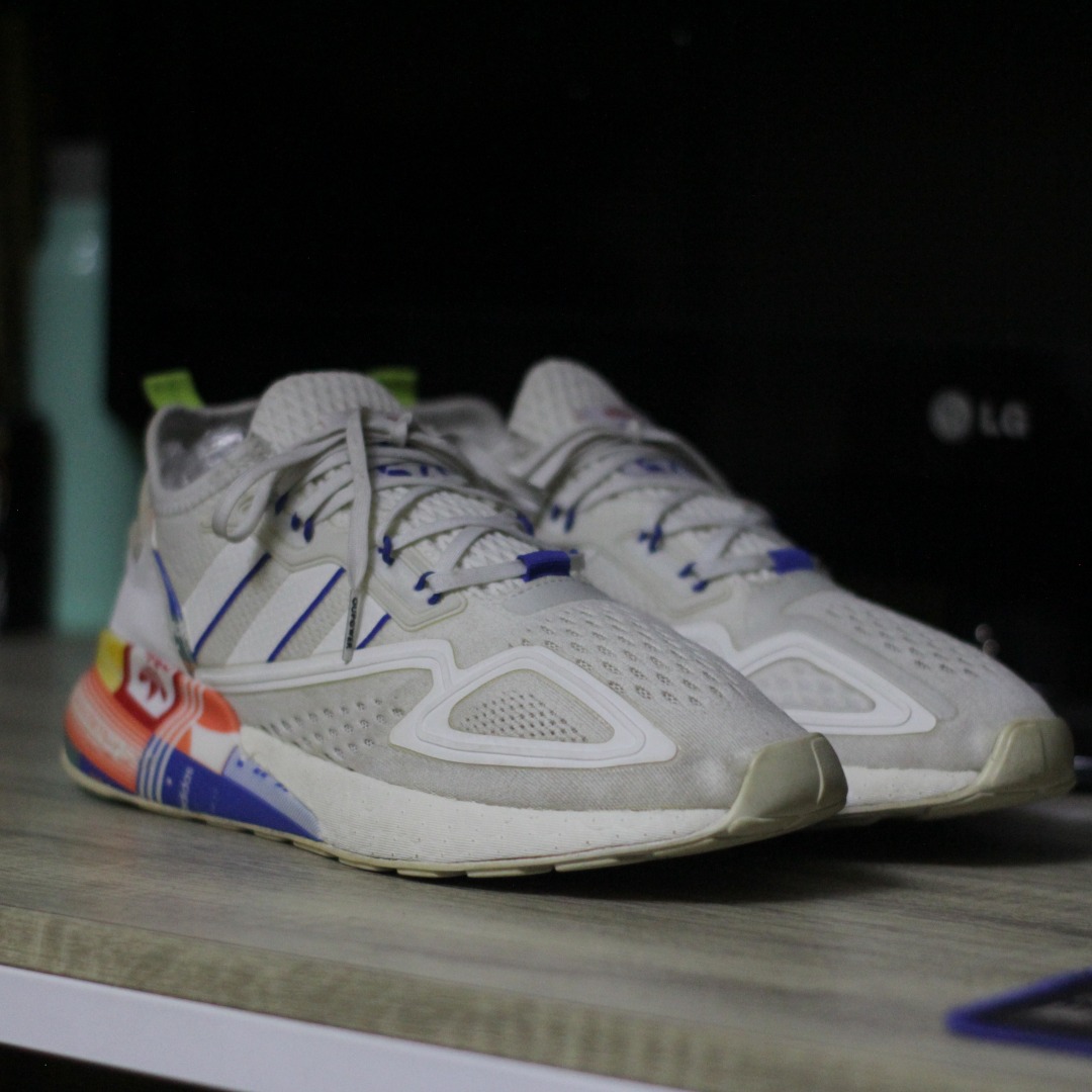 ADIDAS ZX 2K BOOTS "MULTI COLOR LOGOS", Fesyen Pria, Sepatu , Sneakers ...