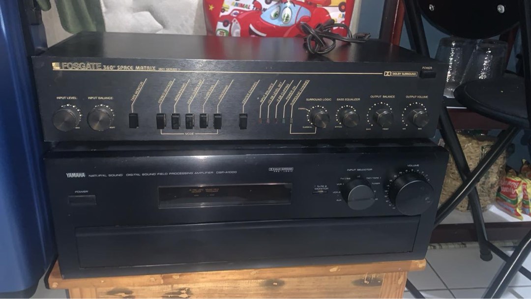 Ampli/amplifier Yamaha DSP A1000 dan pre amp fosgate 360 space matrix ...