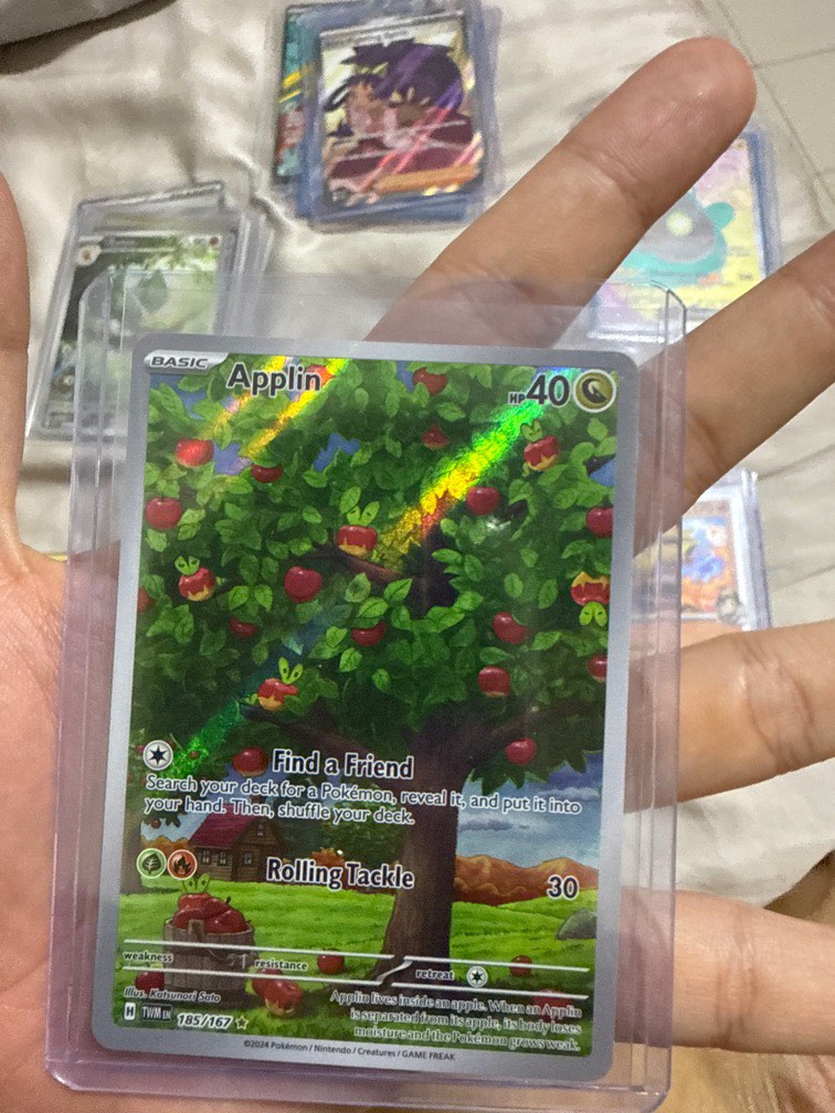 Applin Illustration Rare 185/167 twilight masquerade, Hobbies & Toys ...