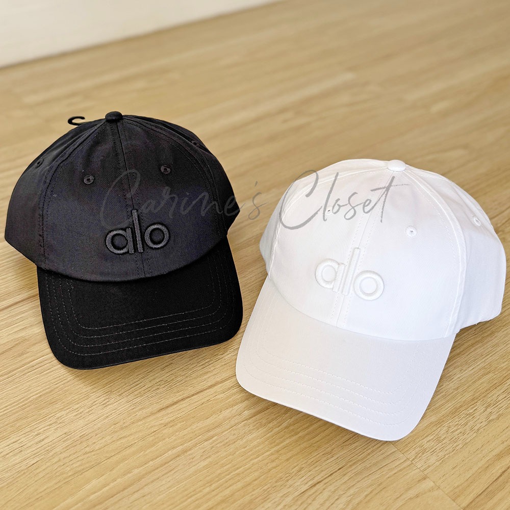 Authentic ALO YOGA Black White Unisex Off Duty Cap Hat, Women's Fashion ...