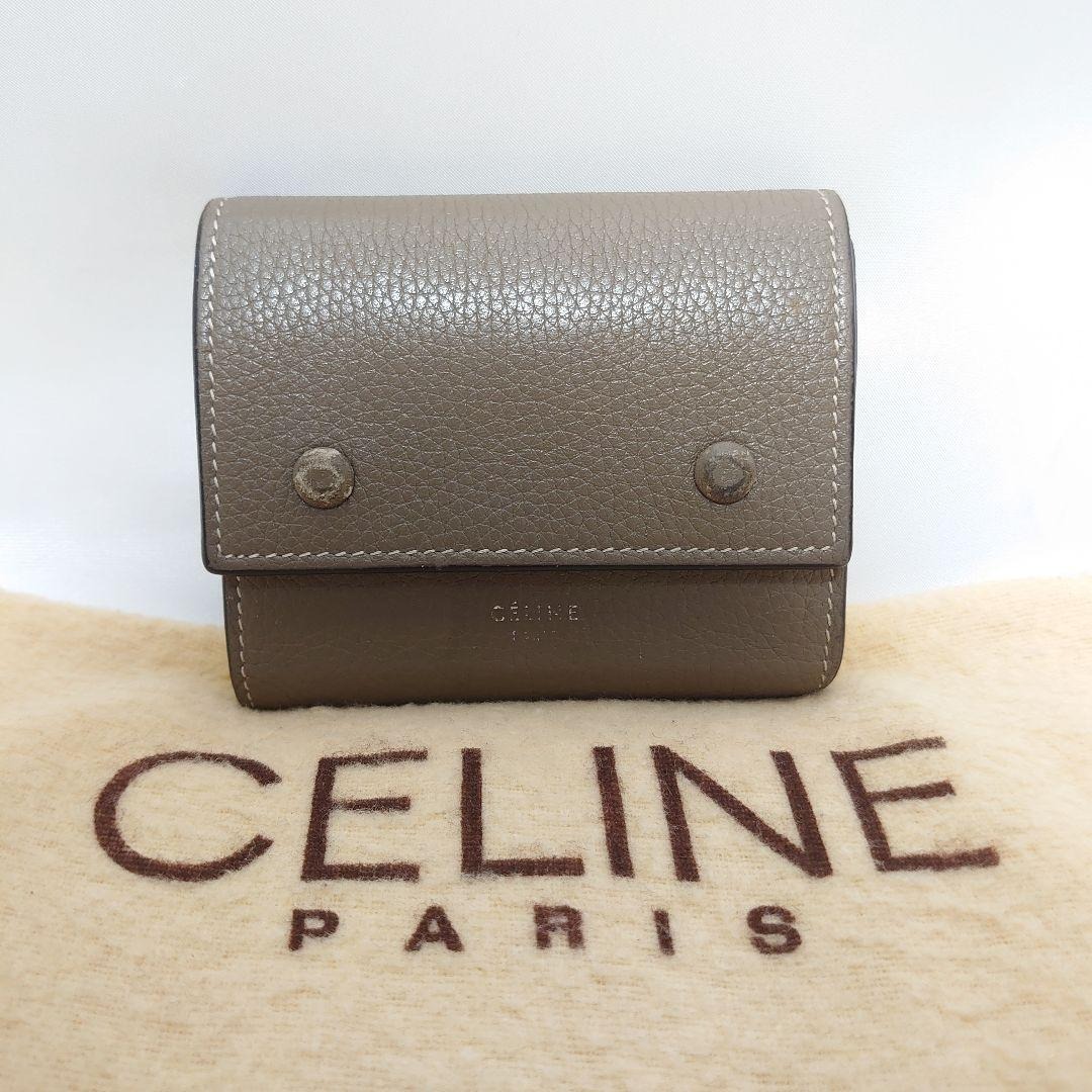 Authentic CELINE Compact Wallet Tri-fold Wallet, Luxury, Bags & Wallets ...