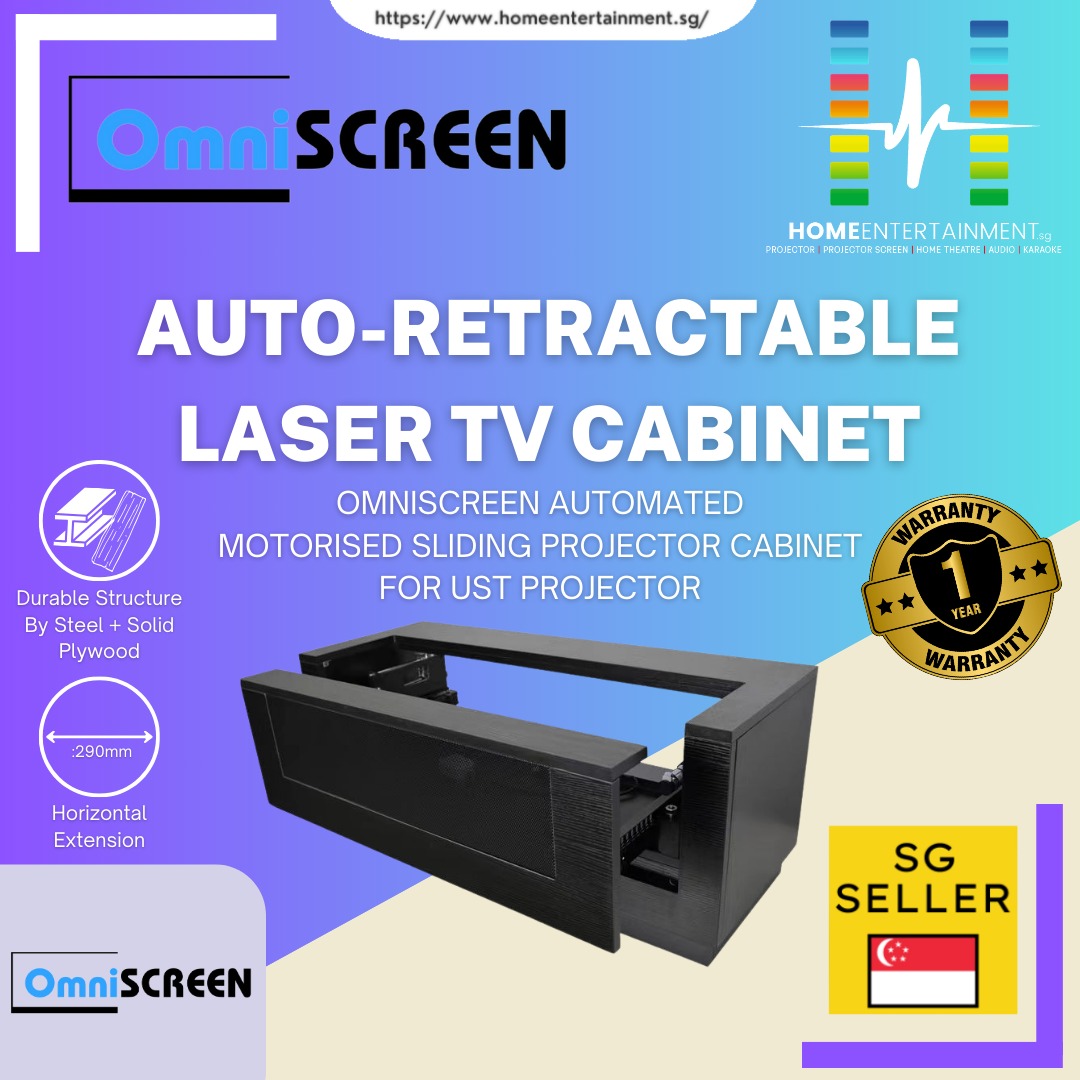 AUTO-RETRACTABLE LASER TV CABINET | OMNISCREEN AUTOMATED MOTORISED ...