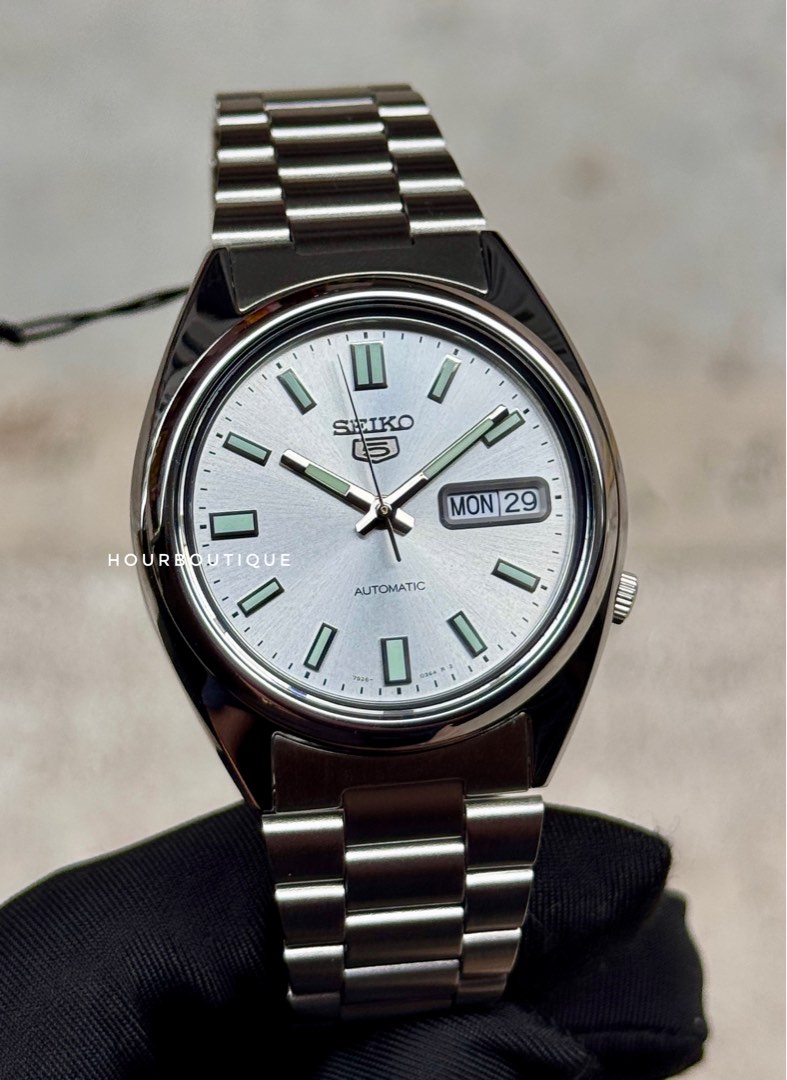 Brand New Seiko 5 37mm Silver Dial Automatic Watch SNXS73K1, Men's ...
