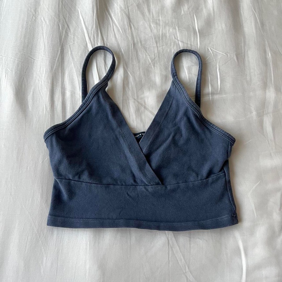 Brandy Melville Dark Blue Amara Tank, Women's Fashion, Tops, Sleeveless ...