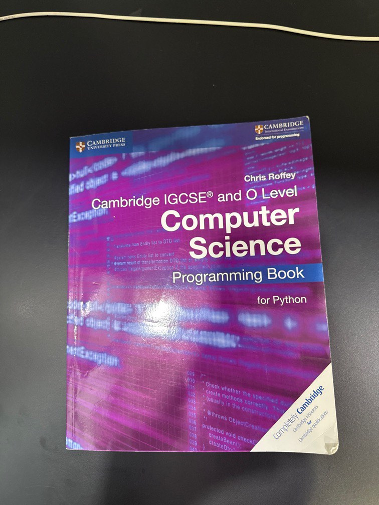 Cambridge IGCSE and O Level Computer Science Programming Book for Python, Hobbies & Toys, Books ...