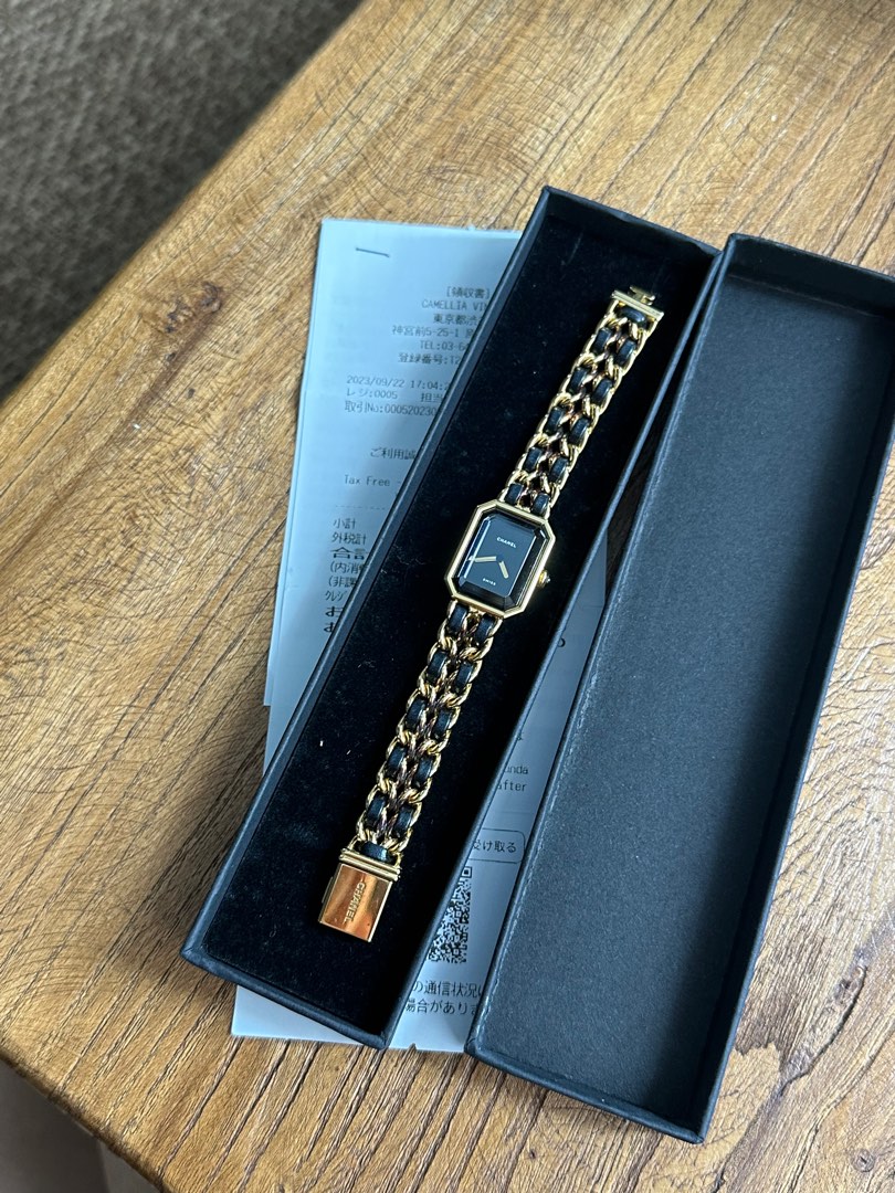 Chanel Vintage Premiere Watch gold chain AUTHENTIC, Luxury, Watches on ...