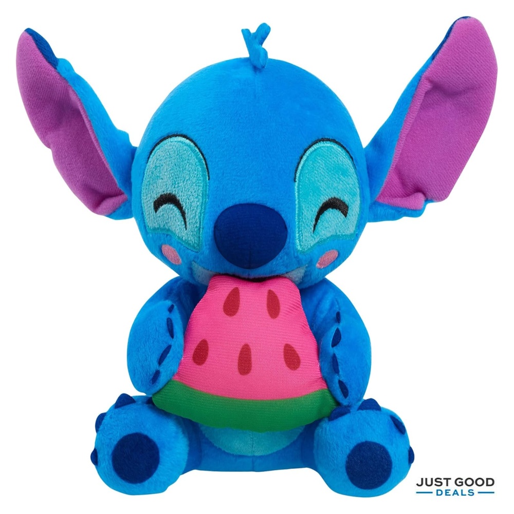 Disney Stitch Small Plush Stitch and Watermelon, Stuffed Animal, Blue ...