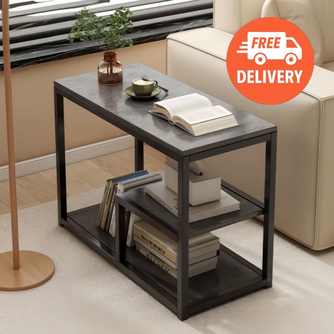 [FREE DELIVERY] Industrial Sofa Side Table | Narrow Coffee Side Table | Living Room End Table ...
