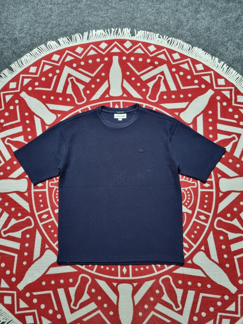 Kaos Lacoste smal black logo new tag label, Fesyen Pria, Pakaian ...