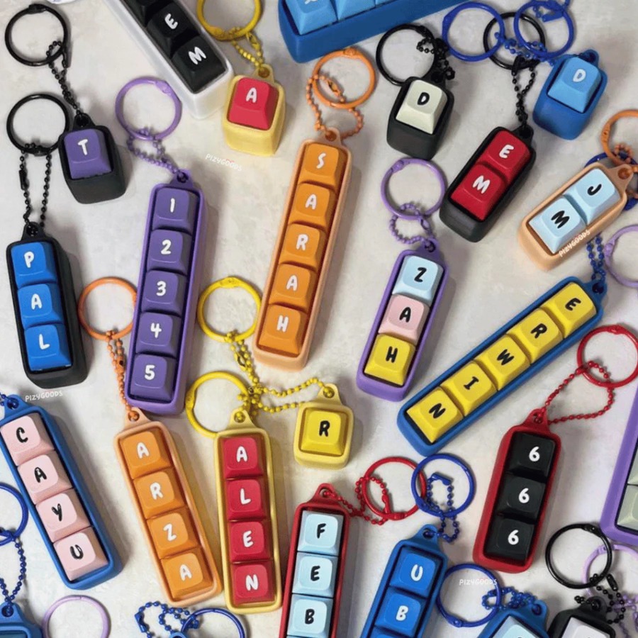 KEYRING KEYCHAIN BAG TAG NAME TAG BAGGAGE TAG SCHOOL TAG FIDGET ...