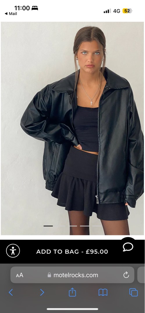 Motelrocks Leather Jacket, Women's Fashion, Coats, Jackets and ...