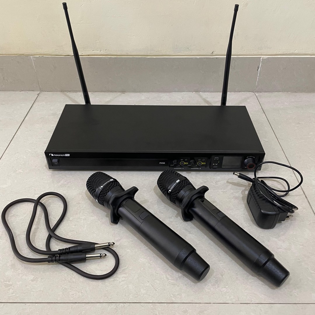 Nakamichi PX50 PX 50 Karaoke - Wireless Microphone System - 2 channel - Receiver, Elektronik ...