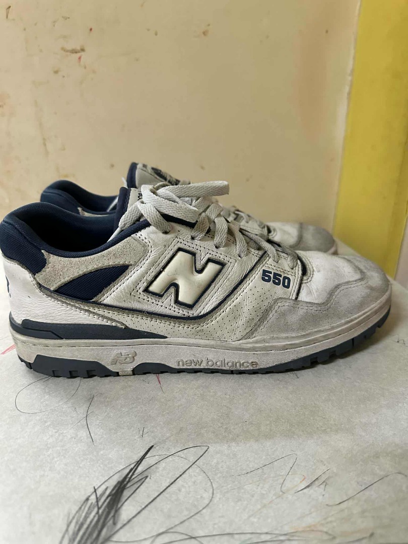 New Balance 550 Navy Blue, Men's Fashion, Footwear, Sneakers on Carousell
