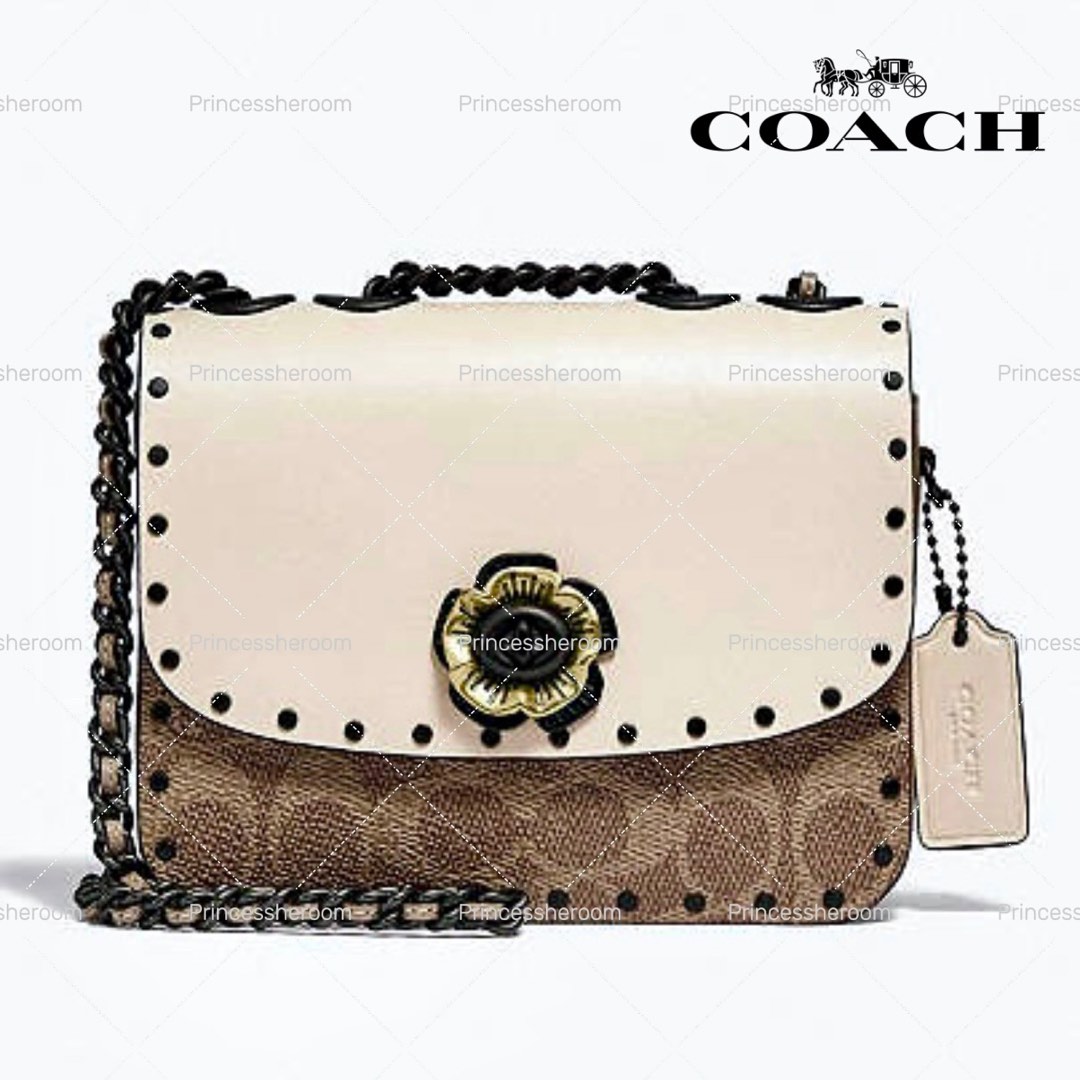 New Coach Original C2462 White Madison Shoulder Bag 16 in Signature ...