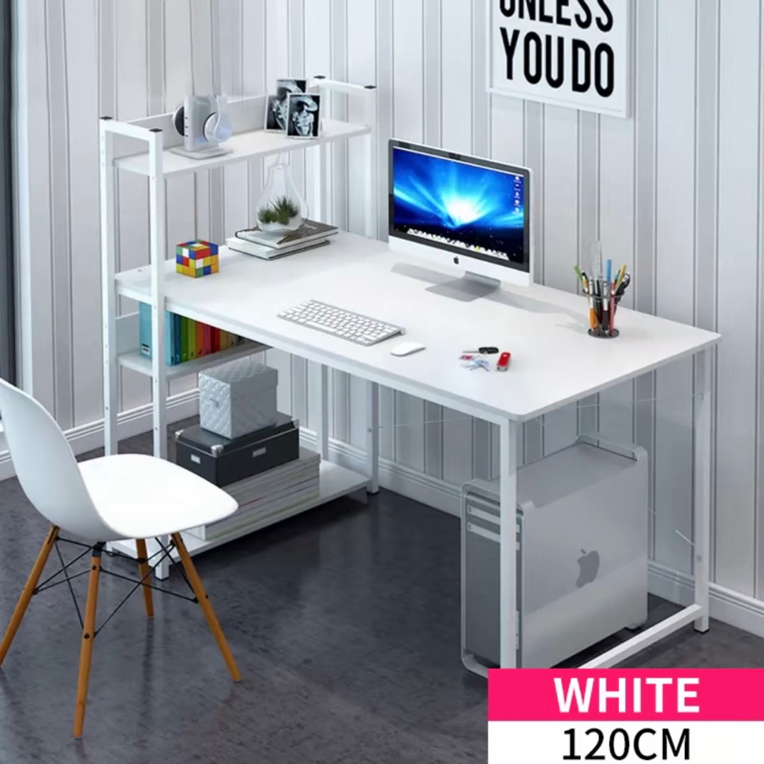 Office Desk with Shelf | Computer Desk with Storage | Study Table with ...
