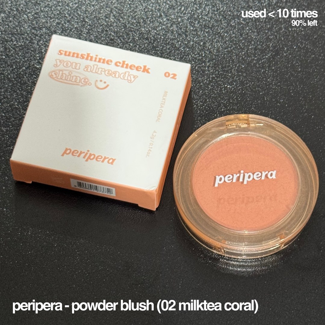 Peripera Powder Blush (02 milktea coral), Beauty & Personal Care, Face ...
