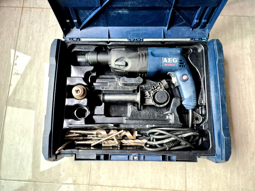 Powerful AEG Hammer Drill, Furniture & Home Living, Home Improvement & Organisation, Home ...