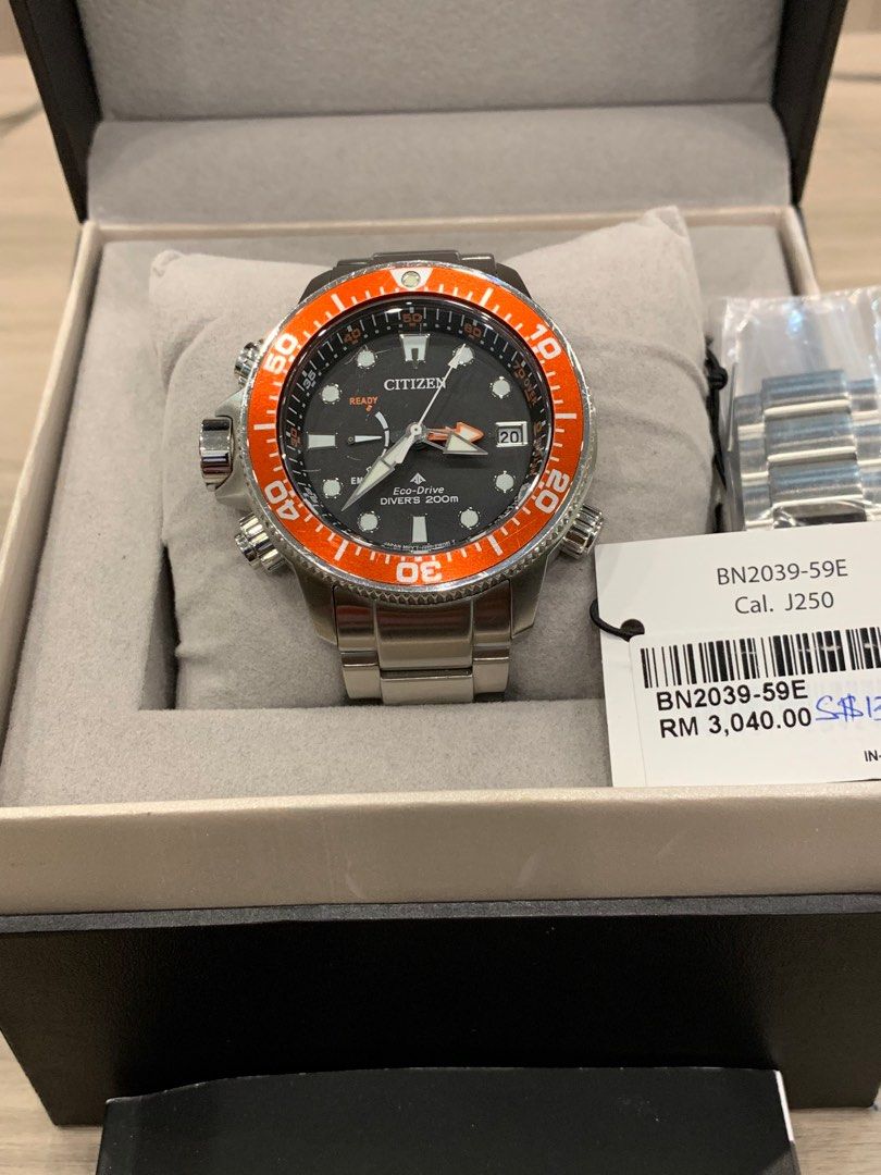 Preowned Citizen BN2039 BN2039-59E Aqualand Marine Diver watch .(Pls ...