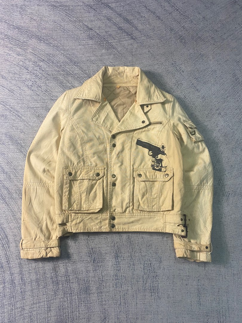 Rock N Roll Double Collar Jacket, Men's Fashion, Coats, Jackets and Outerwear on Carousell