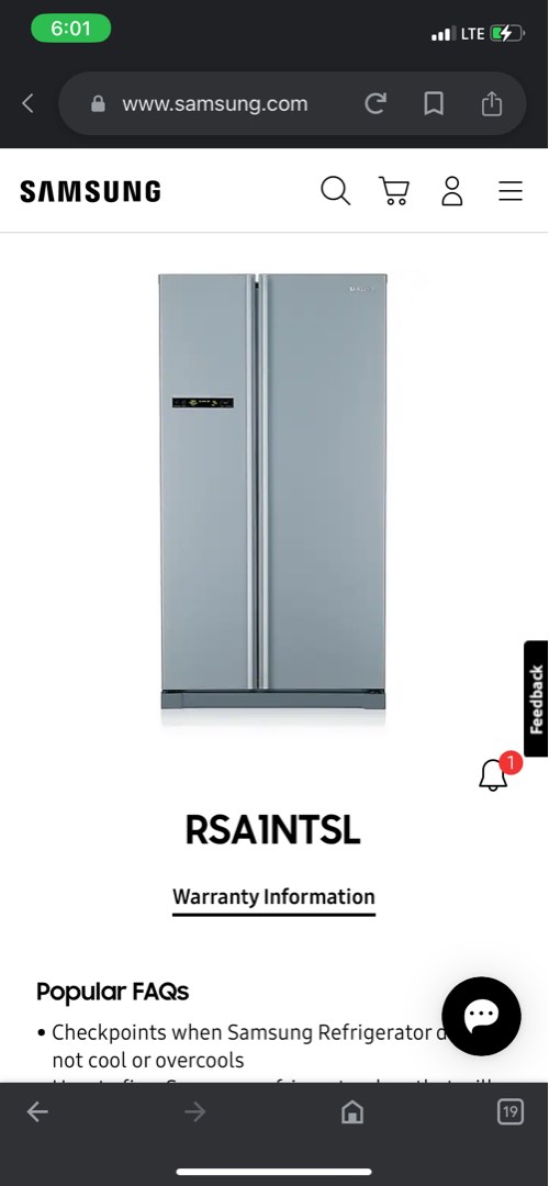 Samsung Inverter Ref side by side Negotiable, TV & Home Appliances ...