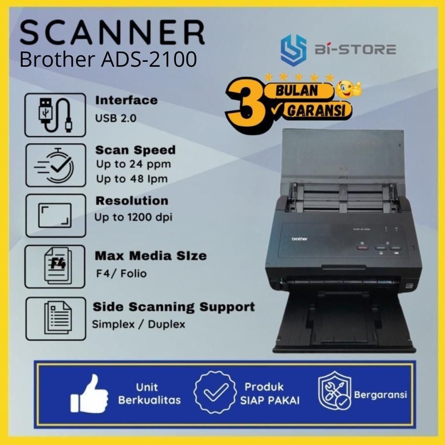 Scanner Folio Brother ADS-2100 Dengan Speed 24 PPM n Bisa Scan Ke USB, Elektronik, Bagian ...