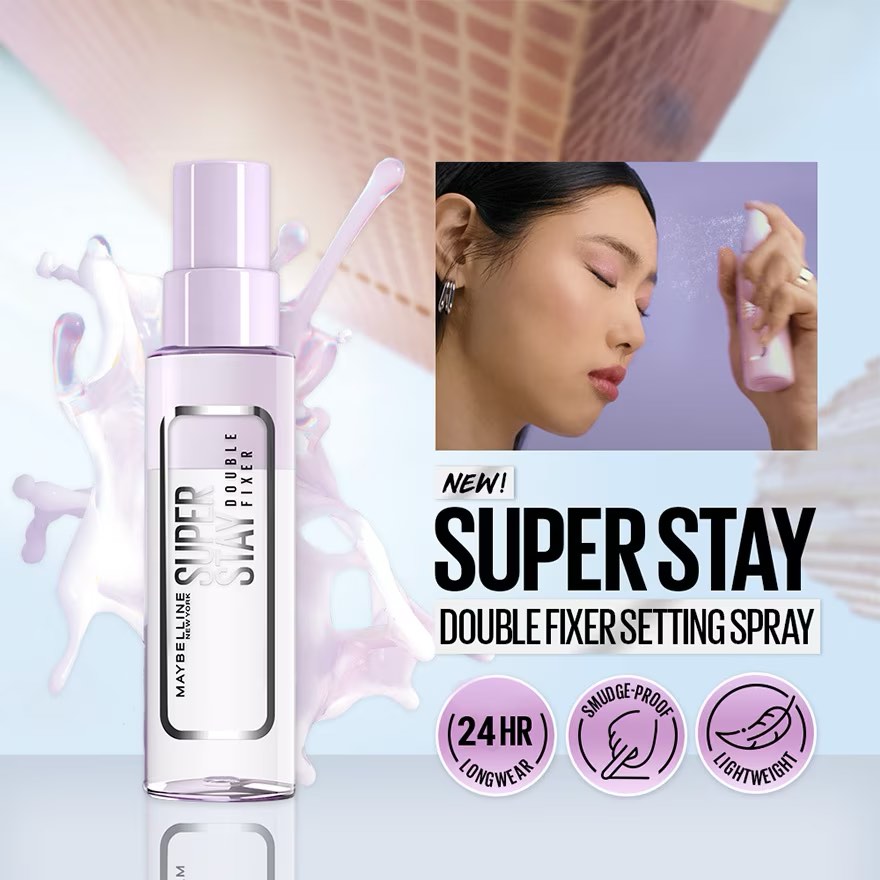 Setting spray: Maybelline Super Stay Double Fixer, Beauty & Personal ...