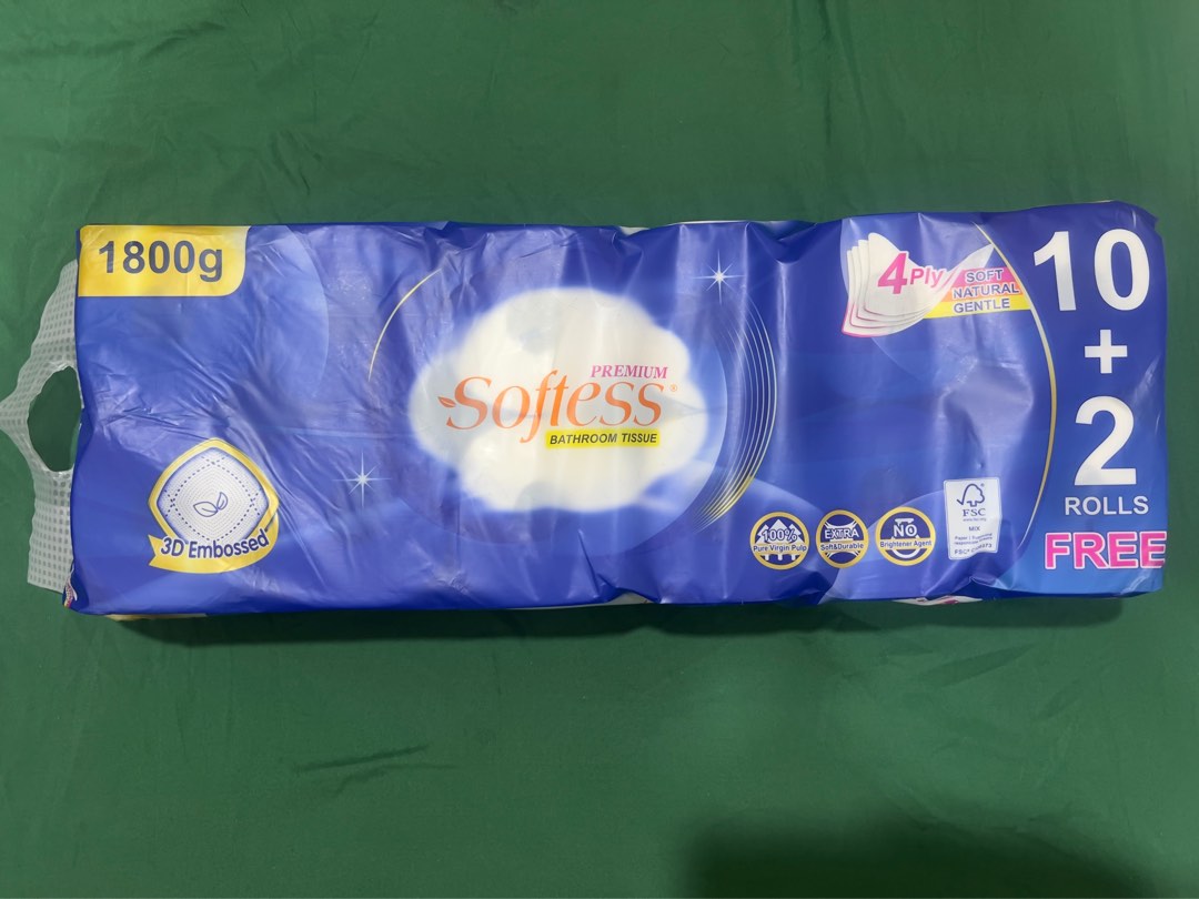 Softess premium bathroom tissue 1800g, Beauty & Personal Care, Sanitary ...