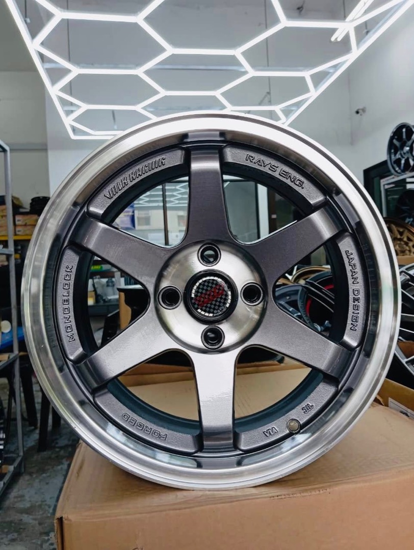 SPORT Rim TE37 THAILAND 15" MYVI BEZZA SAGA VIOS CITY JAZZ YARIS ALMERA MAZDA 2, Auto ...