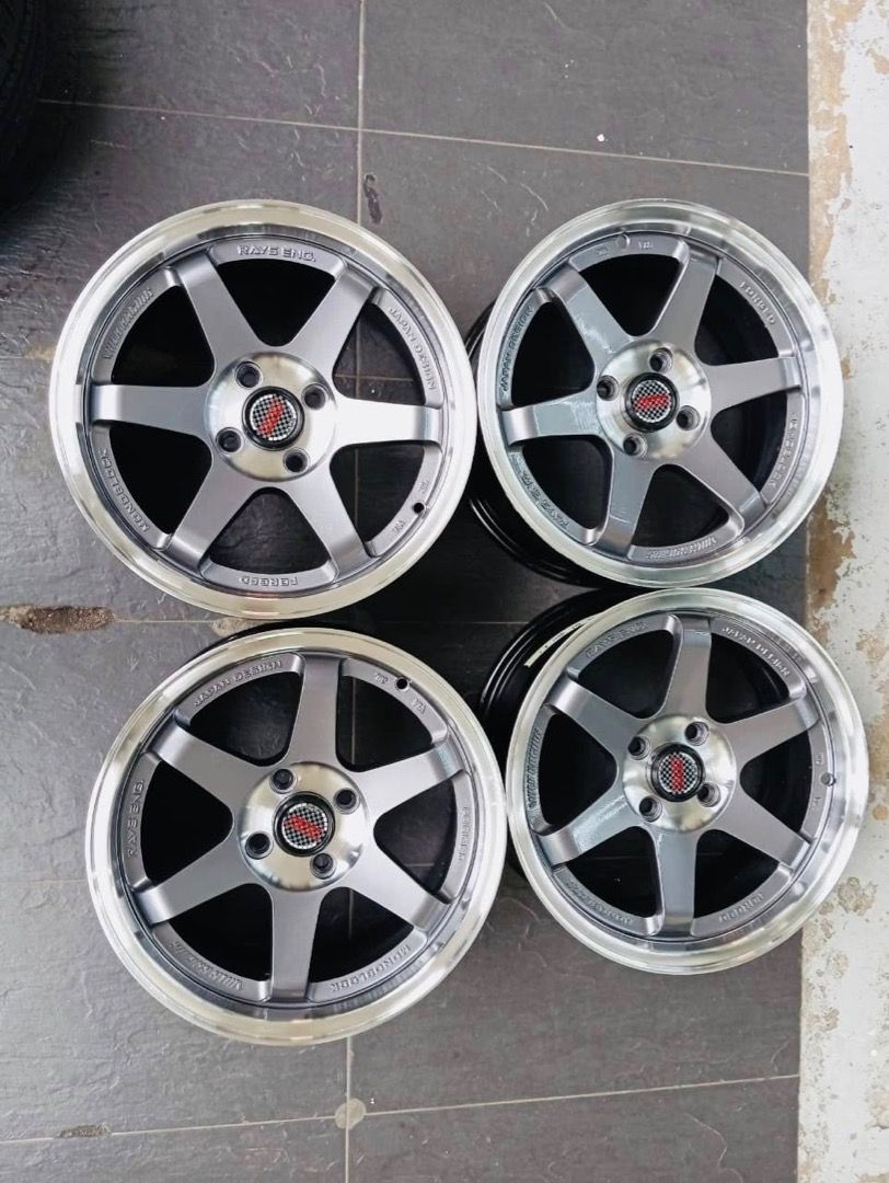 SPORT Rim TE37 THAILAND 15" MYVI BEZZA SAGA VIOS CITY JAZZ YARIS ALMERA MAZDA 2, Auto ...