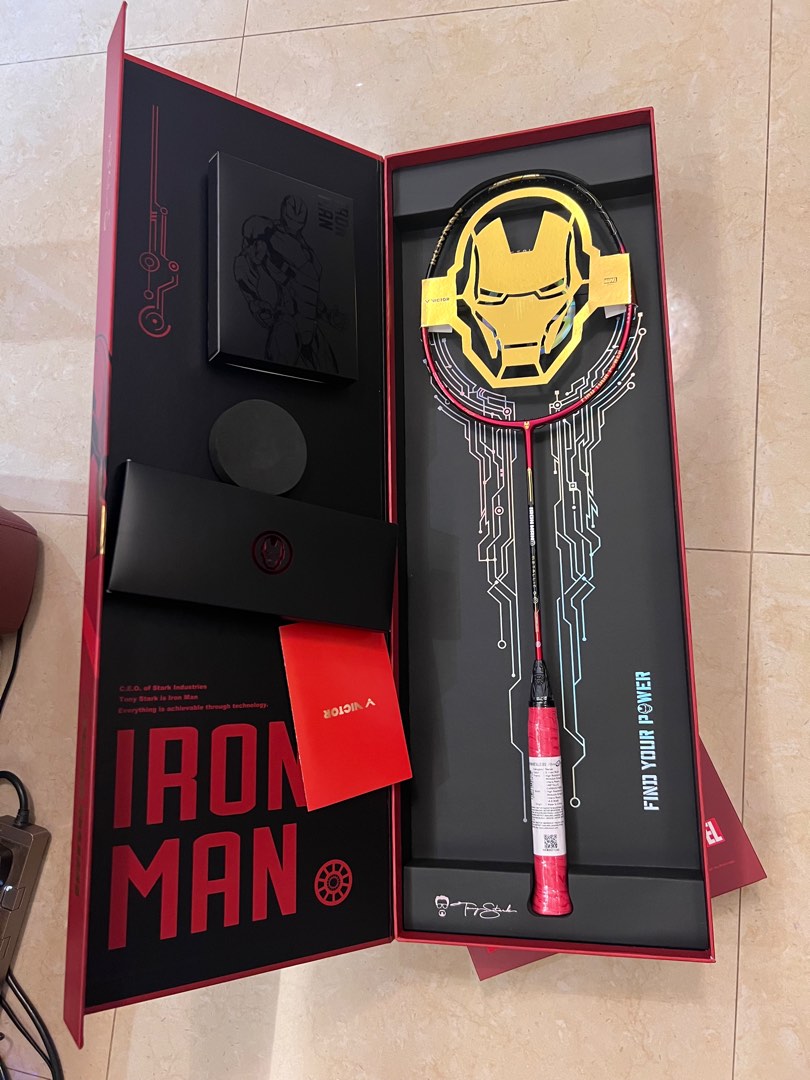 Victor Iron Man 限定 羽毛球拍 badminton rack, 運動產品, 運動與體育, 運動與體育 - 球拍和球類運動 ...