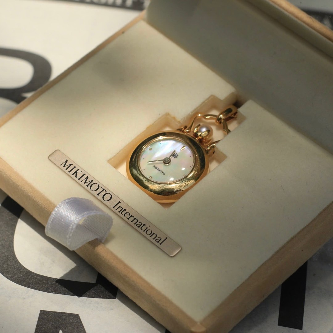 Vintage MIKIMOTO Pearl Pendant Watch, Women's Fashion, Watches ...
