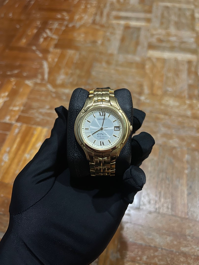 Vintage Seiko Kinetic Auto Relay Gold-Tone, Men's Fashion, Watches ...
