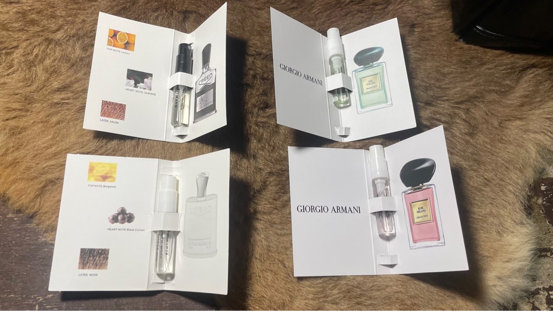 試香瓶4瓶合售 內含creed Giorgio Armani, 香水、美妝、保養, 香水、體香劑在旋轉拍賣