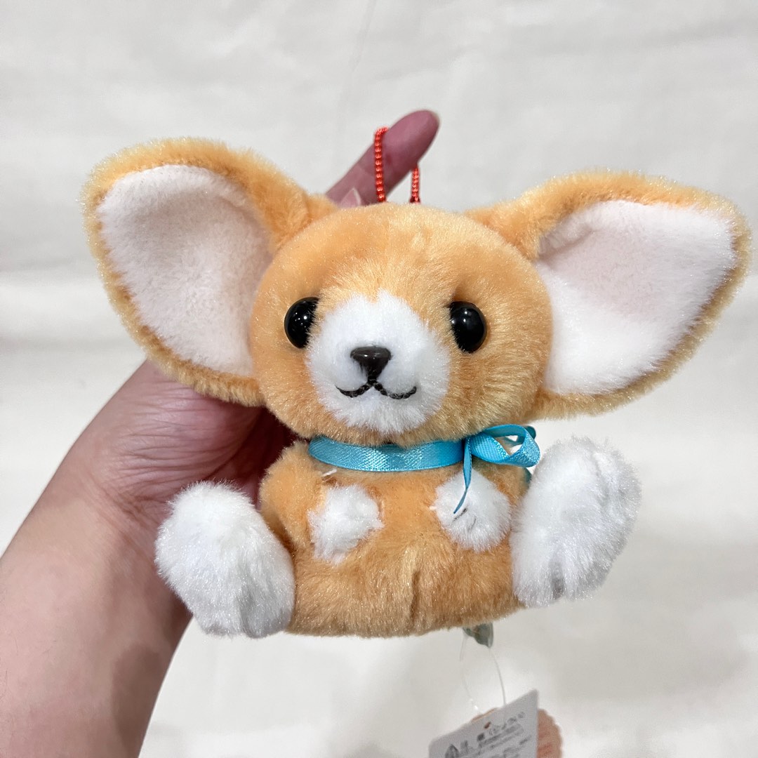 AMUSE Feneky the Fennec Fox Orange Plush Charm Keychain, Hobbies & Toys ...