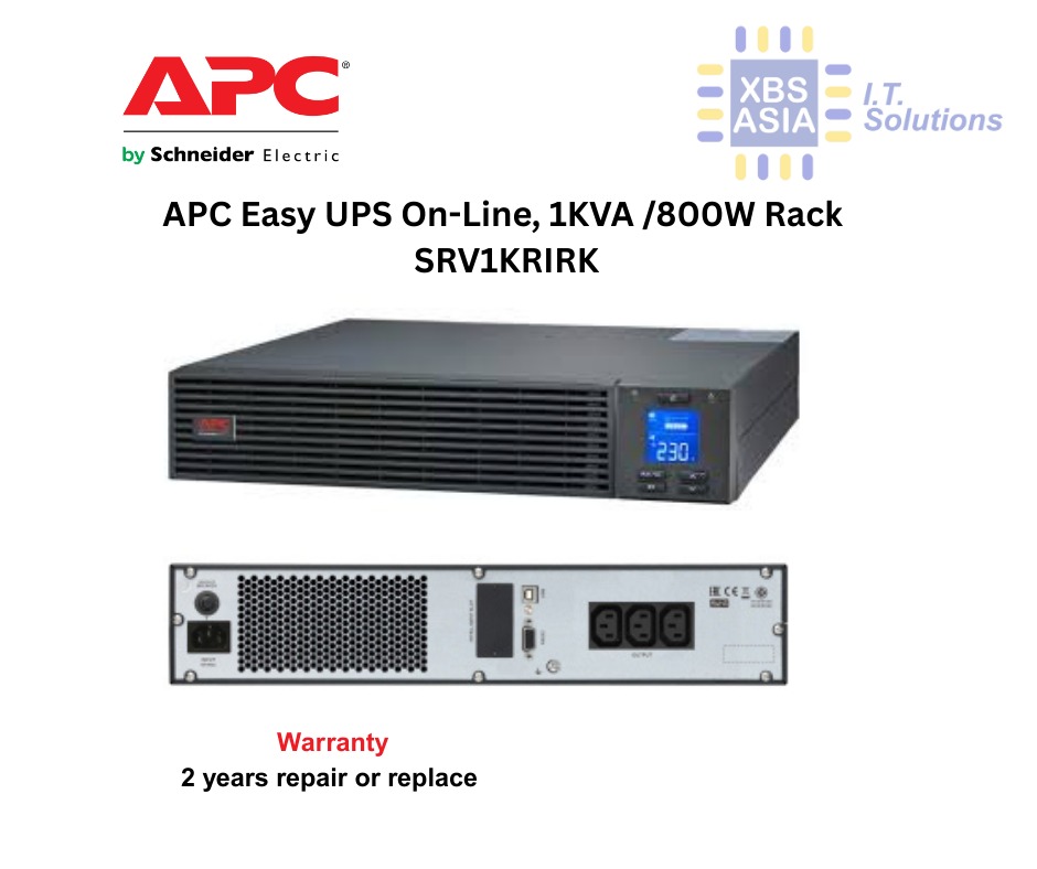 APC SRV1KRIRK 1KVA Online Rackmount 230VA Ups with Railkit, Computers ...