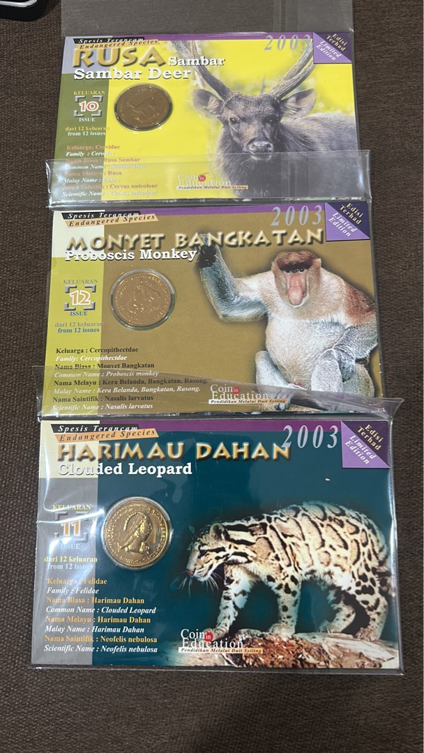 BNM Coin Card Harimau Dahan, Hobbies & Toys, Collectibles & Memorabilia ...