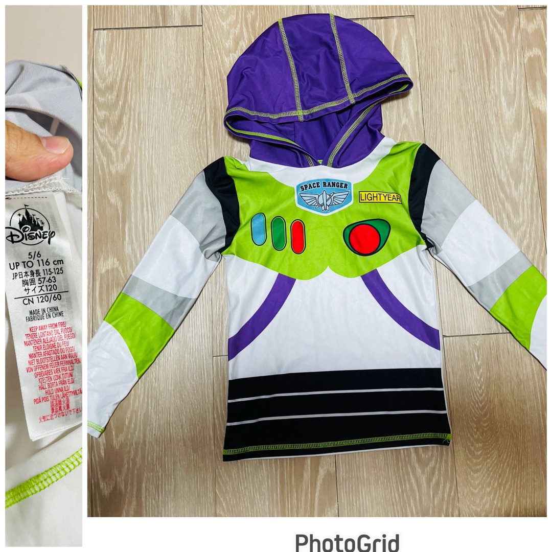 Buzz light year hoody drifit costume top only 5-6yo, Babies & Kids ...