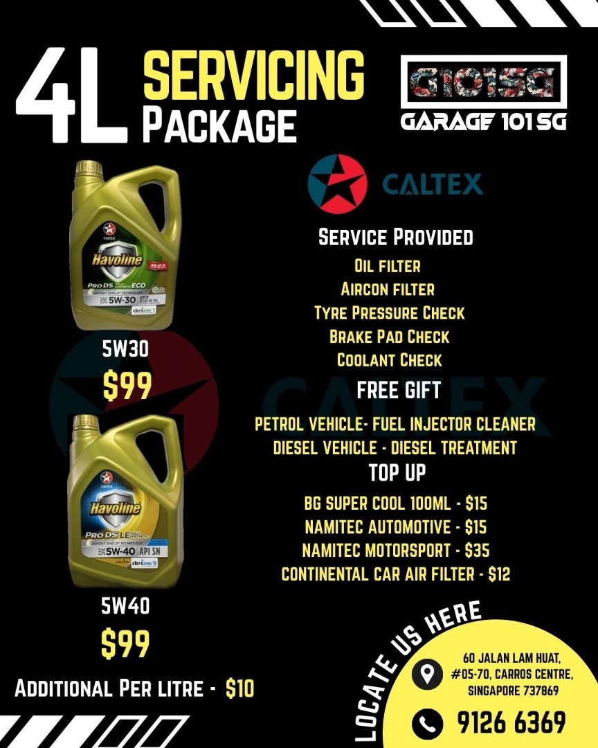 Car Servicing (Caltex Engine Oil), Car Accessories, Car Workshops ...