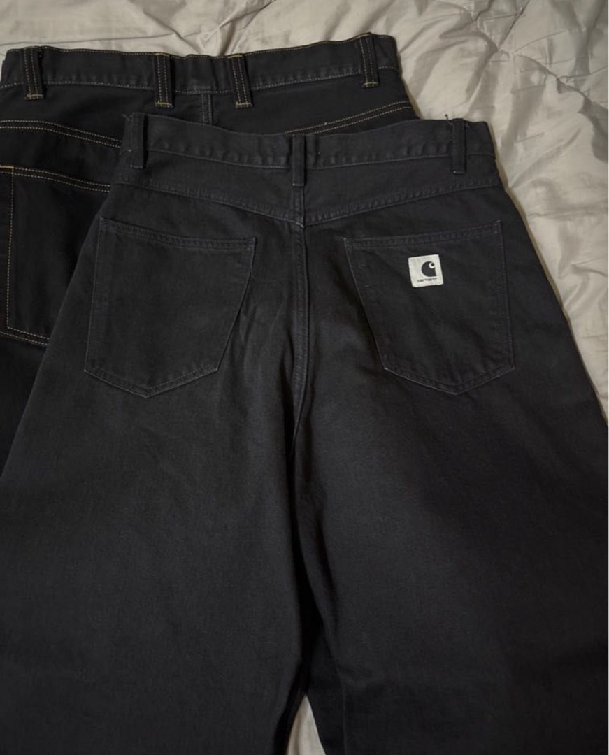 Carhartt W Brandon Pants Black Rinsed, Men's Fashion, Bottoms, Jeans on ...