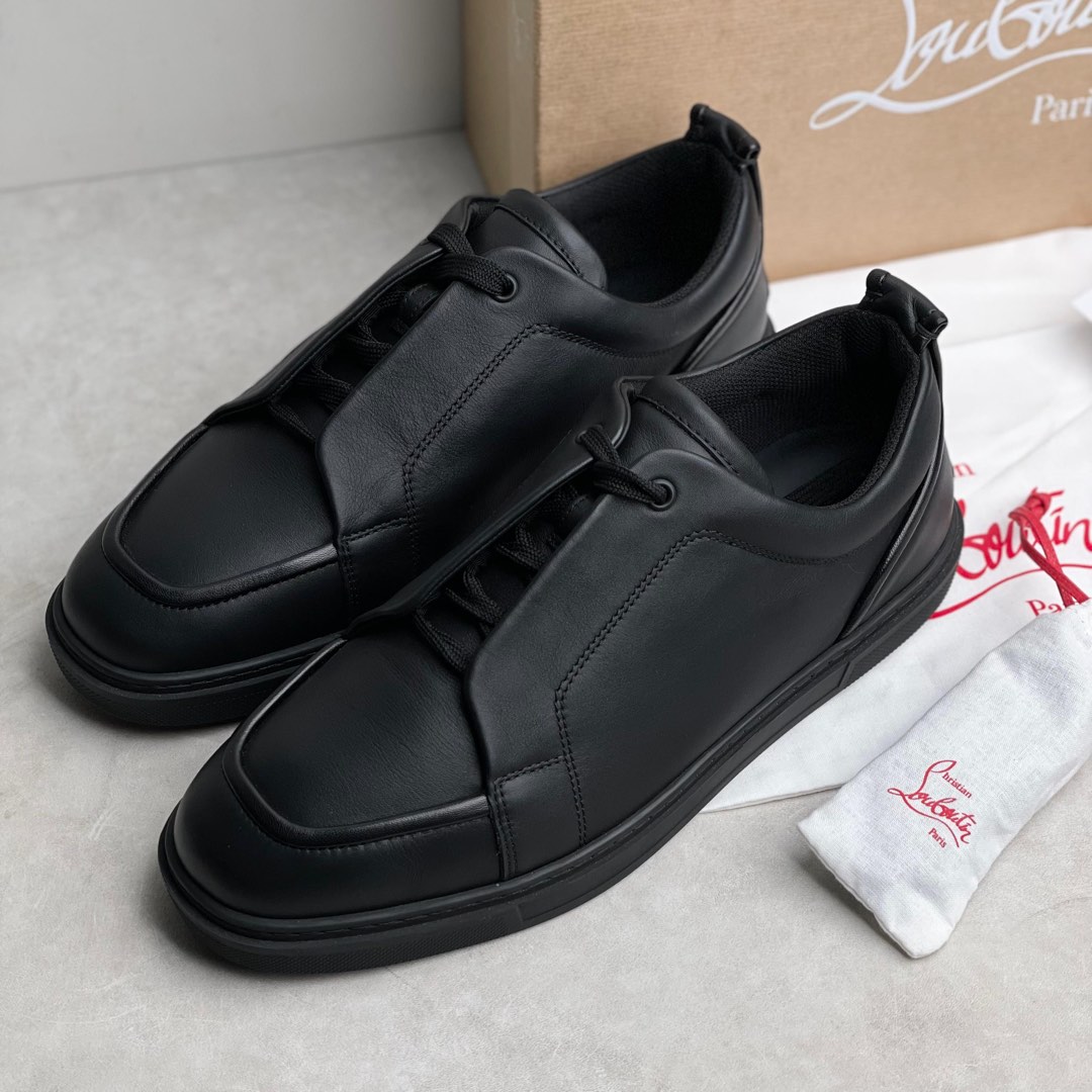 Christian Louboutin Jimmy Flat Calf And Nappa Leather Sneakers ( Not ...