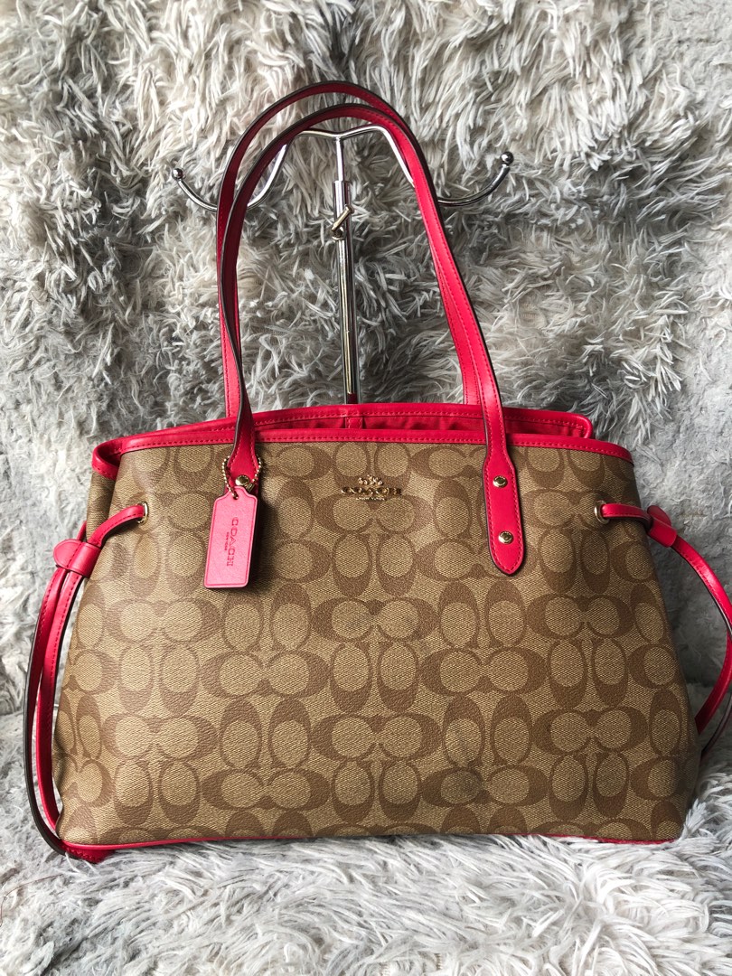 COACH DRAWSTRING CARRYALL IN SIGNATURE CANVASS, Women's Fashion, Bags ...