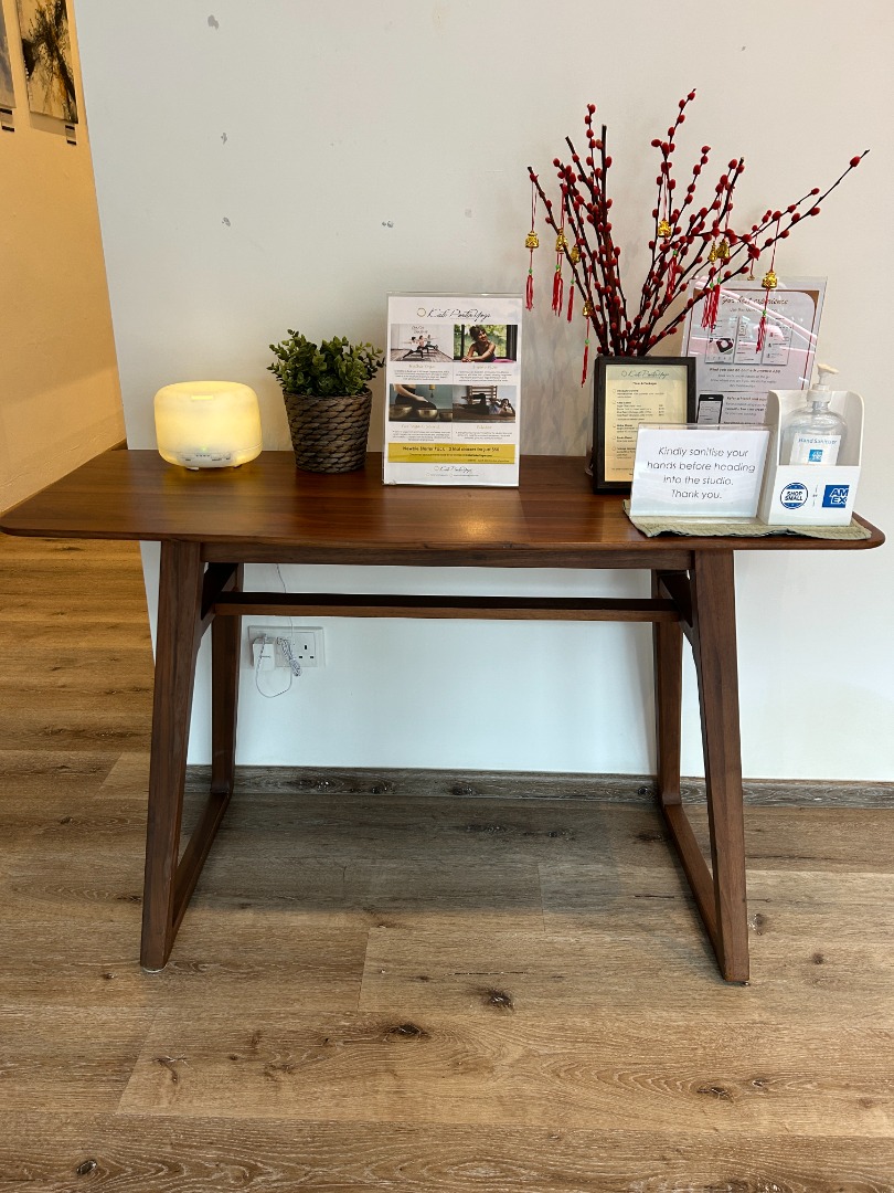 COMMUNE side table in walnut colour **Available from mid-July 2025 ...