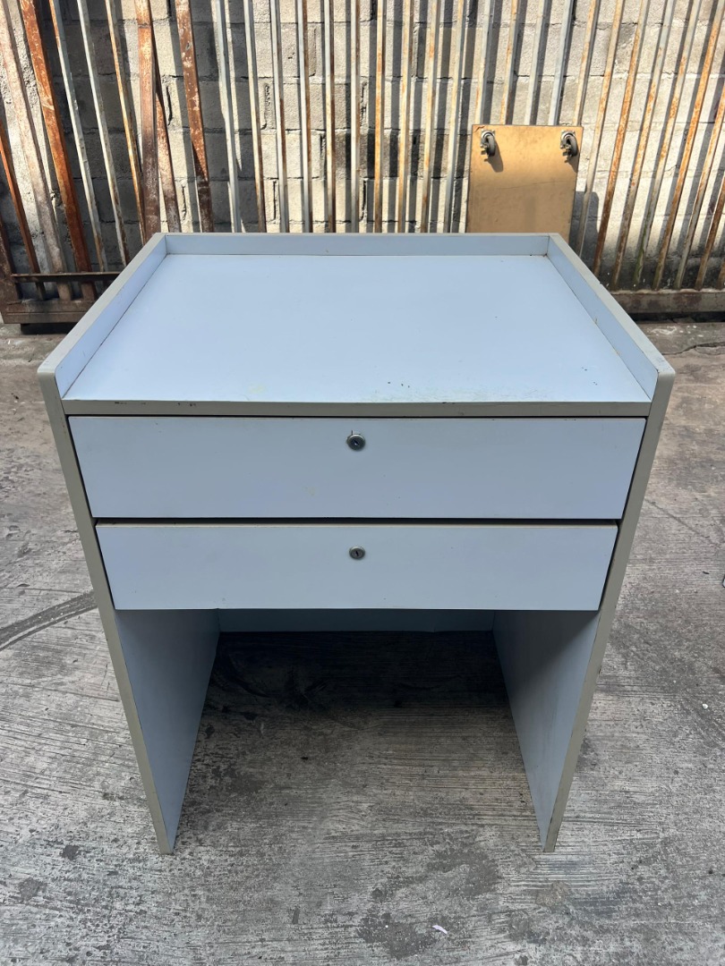 Counter Table Meja Drawer Cabinet Reception, Furniture & Home Living ...