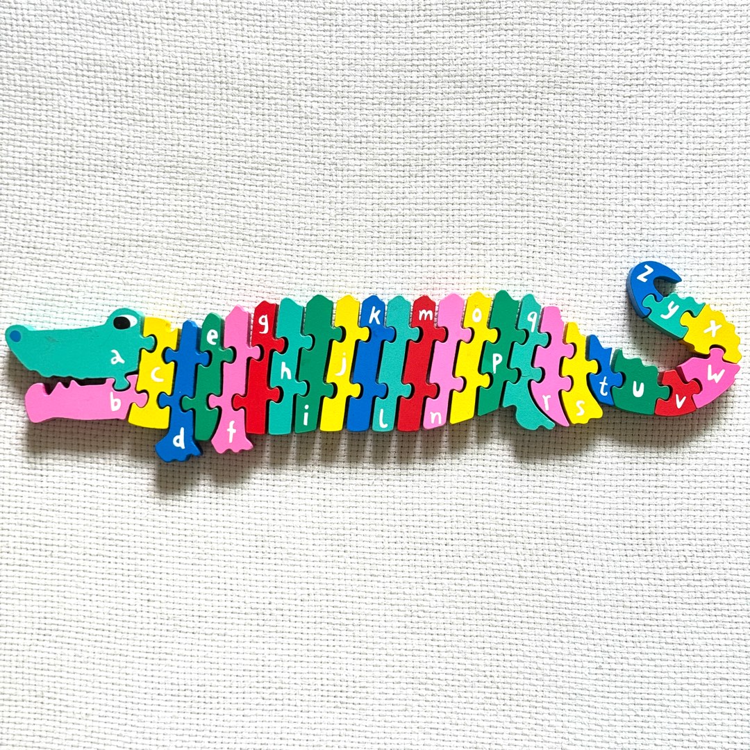 Crocodile Alphabet Puzzle - Got 1 FREE Gift!!, Hobbies & Toys, Toys ...