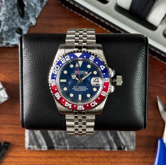 [Custom] Seiko GMT Master ii Pepsi, Men's Fashion, Watches ...