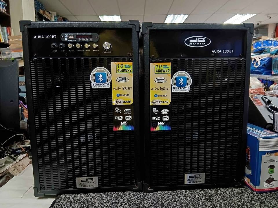 dbaudio Aura-100BT Portable Bluetooth Karaoke Speaker Woofer Set (w ...