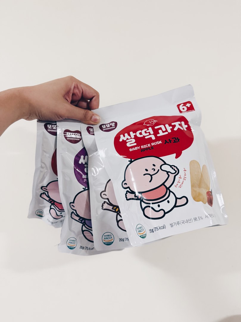 DDODDOMAM Baby Rice Rusk (Apple, Sweet Potato & Pumpkin), Babies & Kids ...