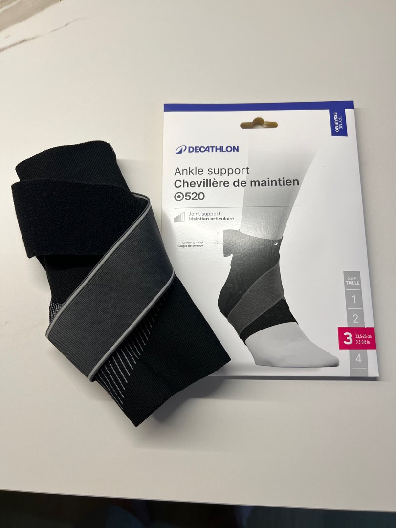 Decathlon Ankle Guard Level 2, Health & Nutrition, Braces, Support ...
